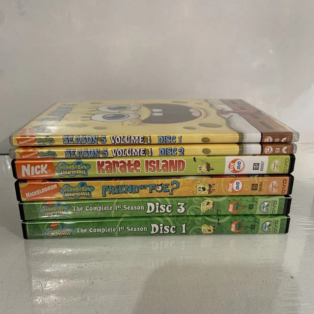 SPONGEBOB SQUAREPANTS CHILDRENS DVDs Lot of 4 All tested & Working 34 ...