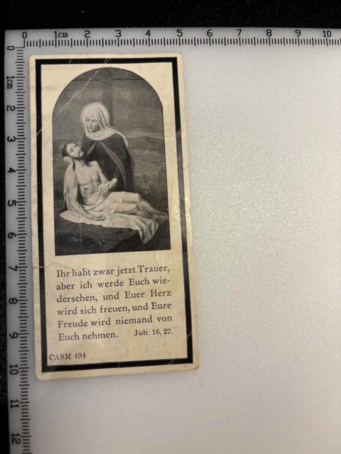 WW2 ORIGINAL GERMAN Heer Sterbebild Death Card MATHAUS KUGLER Russland ...