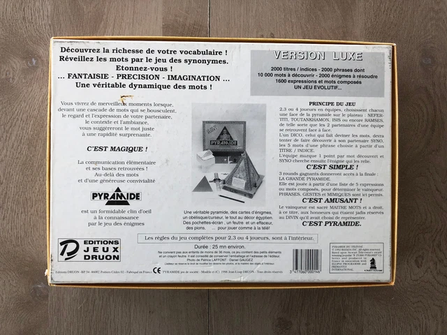 JEU DE SOCIÉTÉ Pyramide DRUON edition LUXE le jeu TV france2 EUR 20,00 ...