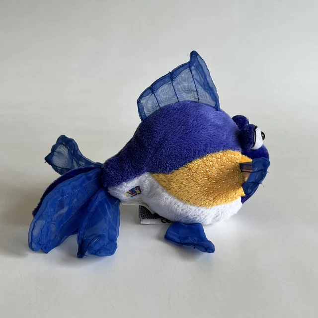 GANZ WEBKINZ HS512 Lil Kinz Purple Goldfish Fish Soft Toy Cuddly Plush ...