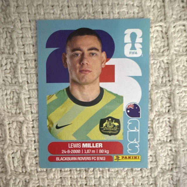PANINI FIFA WORLD Cup 2026 AUS 9 Lewis Miller Player Portrait Football ...