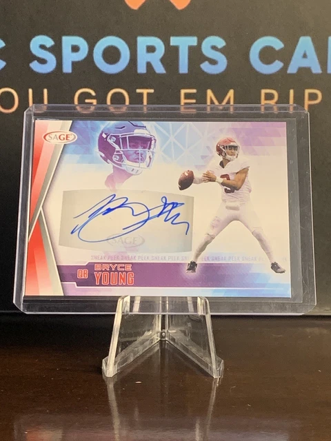 2022 SAGE BRYCE Young Auto Sneak Peek Autographs Rookie Red Parallel SP ...
