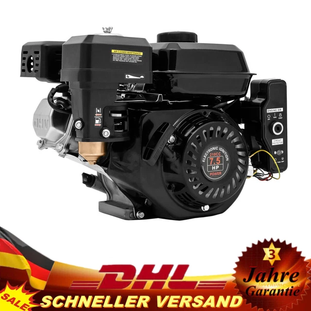 BENZINMOTOR 4-TAKT KARTMOTOR 7,5 PS E-Starter Standmotor Motor ...