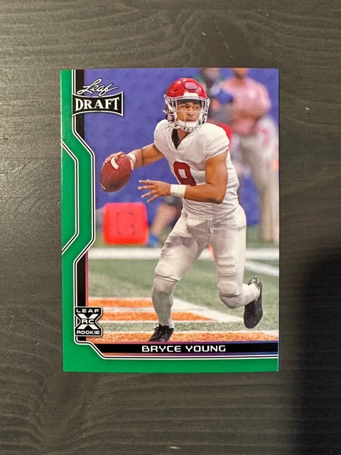 2023 LEAF DRAFT Bryce Young RC Green Parallel B1-5 Clean Centered $6.00 ...