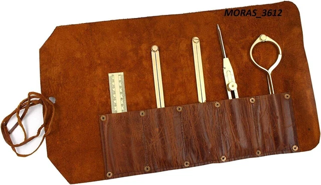 ENSEMBLE DE 5 outils de dessin en laiton 9 pouces boussole à diviseur ...