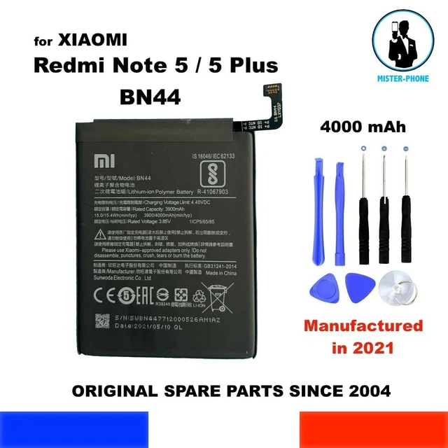 ORIGINAL BATTERY OEM BN44 FOR XIAOMI REDMI NOTE 5 / 5 PLUS 4000mAh ...