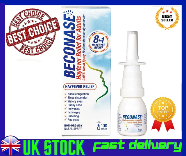 BECONASE HAYFEVER RELIEF Nasal Spray 8-in-1 Effective Relief for ...