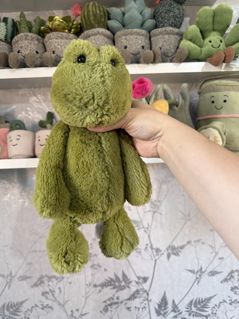 JELLYCAT MEDIUM BASHFUL Frog BNWOT Sold In Zara ZARA56 Rare Retired HTF ...