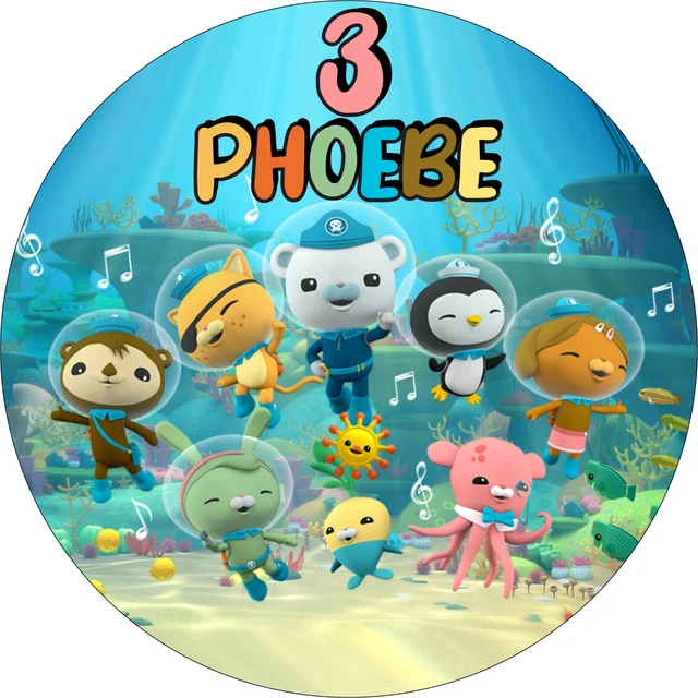 OCTONAUTS EDIBLE CAKE Topper Icing Birthday Fully Personalised Any Name ...