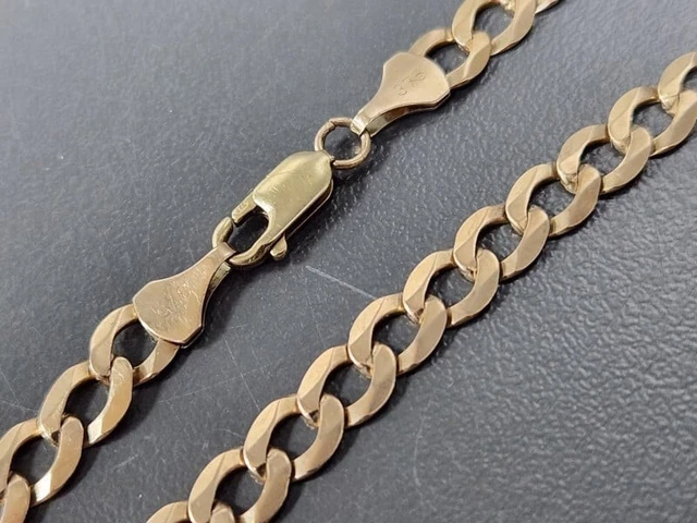 9CT GOLD CURB BRACELET FULL HALLMARKS 9"Inch Lobster Fastener EXTRA ...