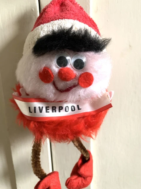 VINTAGE 1960S RED & White LIVERPOOL FC Furry football Gonk Car mascot ...