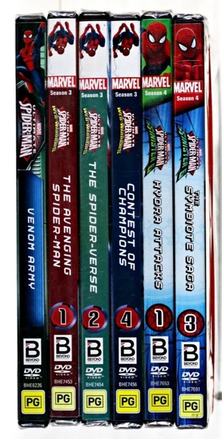 ULTIMATE SPIDER-MAN-THE SYMBIOTE Saga +(lot 6)Region 4 DVD New Sealed ...
