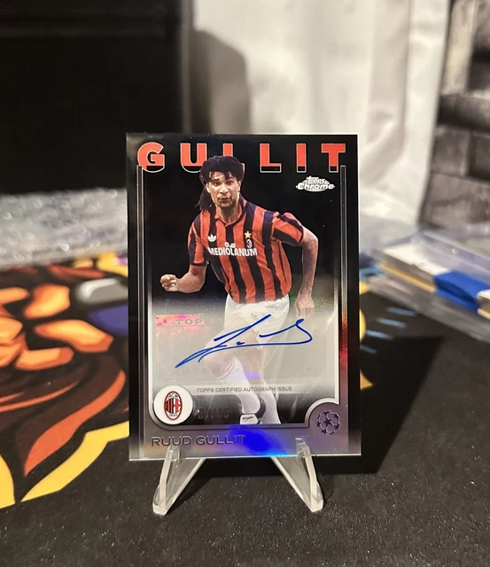 2024-25 TOPPS CHROME UCC Ruud Gullit Black Auto /10 AC Milan £7.82 ...