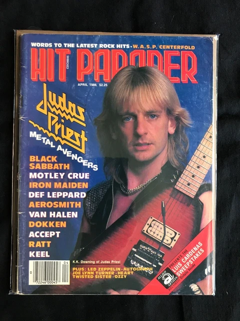 HIT PARADER MAGAZINE April 1986 Judas Priest Motley Crue Van Halen NO ...