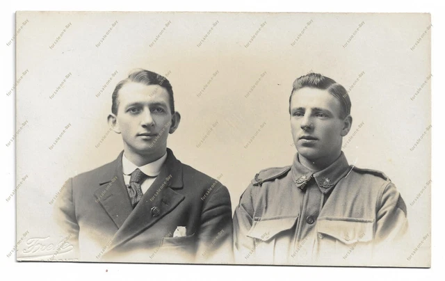 WW1 PHOTO AUSTRALIAN soldier, 2nd Division Infantry colour patch ...