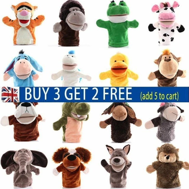 25 STYLES ANIMAL Hand Glove Puppet Soft Plush Puppets Kid Childrens Toy ...