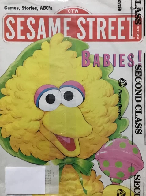 (2) SESAME STREET Magazine May 1994 FACTORY SEALED Baby Big Bird ...