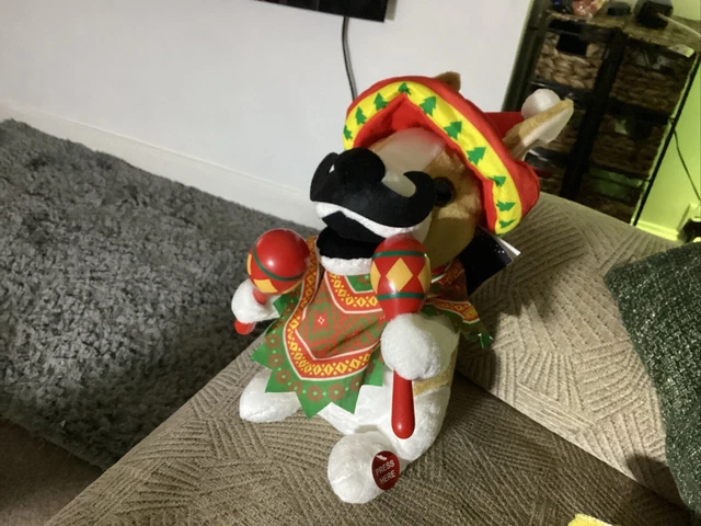 SO CUTE ANIMATED Dancing Singing 'Macarena' Dog Mexican Outfit Sombrero ...