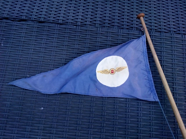 ANCIEN PORTE FANION drapeaux d'agence de voyage avion compagnie a ...