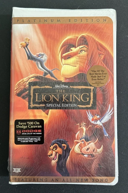 LION KING PLATINUM Edition Animated VHS 2003, Restored & Remastered New ...