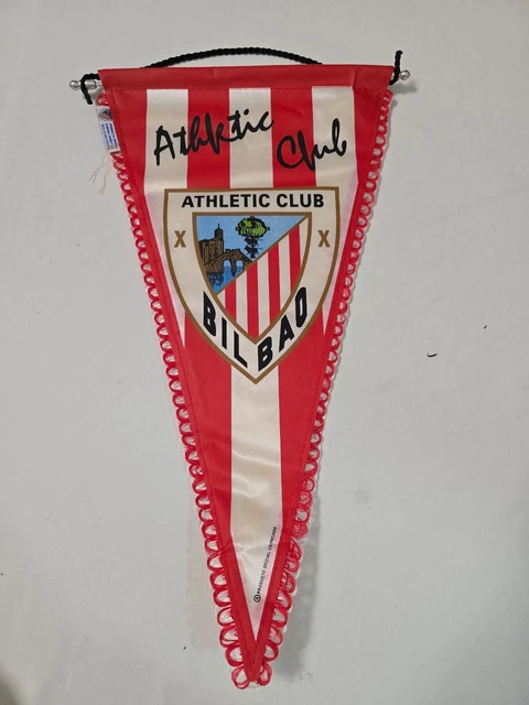 GAGLIARDETTO ATHLETIC CLUB Bilbao Calcio Spagna Satinato Rosso Bianco ...