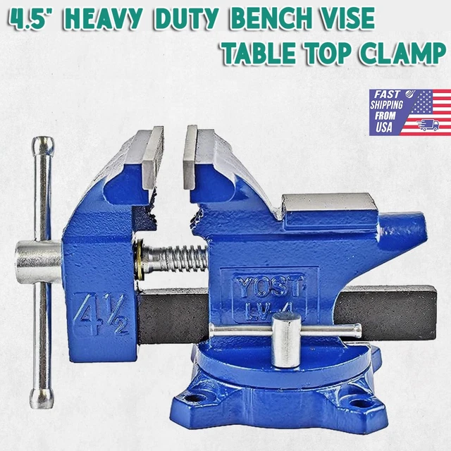 4.5& HEAVY DUTY Bench Vise Mechanic Table Top Clamp Secure Grip ...