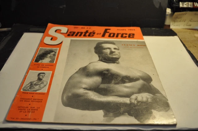 SANTE ET FORCE bodybuilding magazine ben weider 1951 clancy ross andre ...