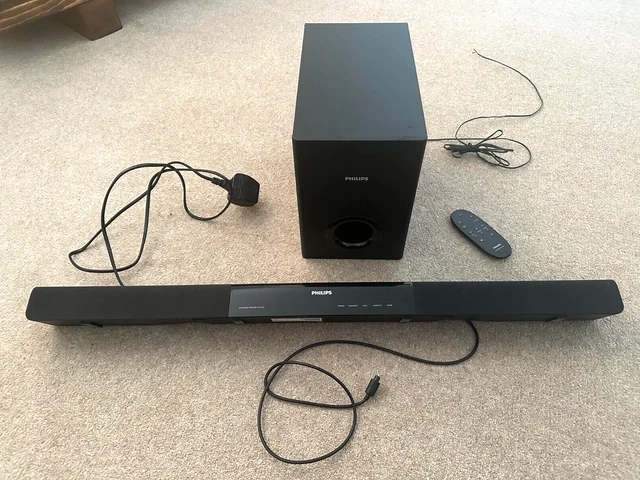 PHILIPS SOUNDBAR & Subwoofer HTL2160/12 + Original Philips Remote PICK ...