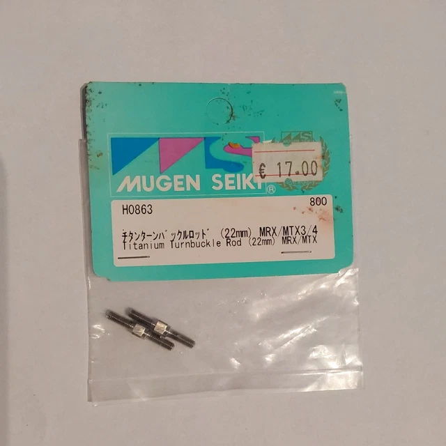 MUGEN SEIKI TITANIUM TIE ROD L ROAD (22mm) MRX/MTX 3/4 Art. H0863 £13. ...