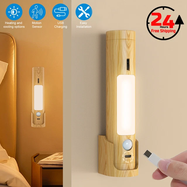 LED INDUCTION NIGHT Light Motion Sensor Closet Wall Lamp USB Rechargeable Indoor £9.85 - PicClick UK