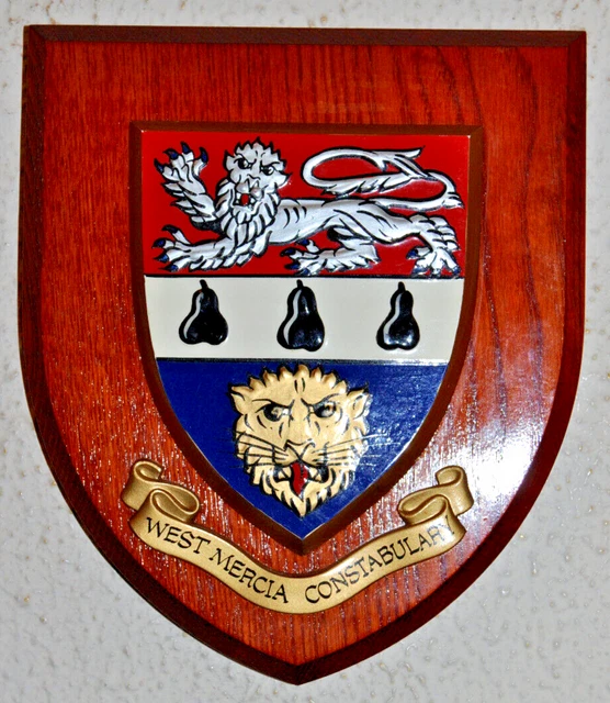 WEST MERCIA CONSTABULARY mess wall plaque shield crest Police £30.00 ...