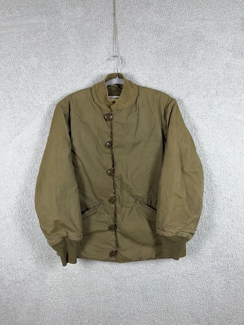 VINTAGE 1948 40’S US ARMY Men’s Field Jacket Pile Alpaca Fur Size 34R £ ...