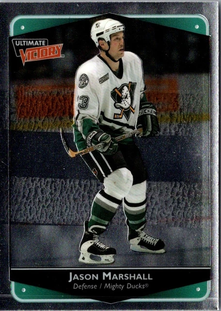 1999 UPPER DECK Ultimate Victory Jason Marshall #3 Anaheim Mighty Ducks ...