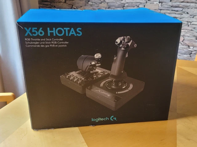 LOGITECH G X56 HOTAS RGB Throttle & Joystick Space Flight Simulator ...