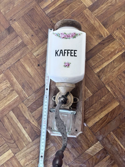 ANTIKE WANDKAFFEEMÜHLE KAFFEEMÜHLE Rosendekor Max Roesler Porzellan Antik ca 900 EUR 21,50 ...