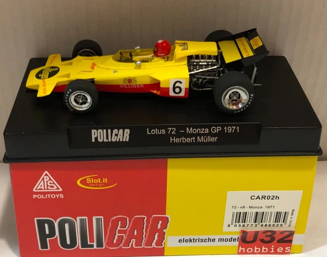 POLICAR CAR02H LOTUS 72 #6 F1 Gp Monza 1971 Herbert Muller EUR 71,84 ...