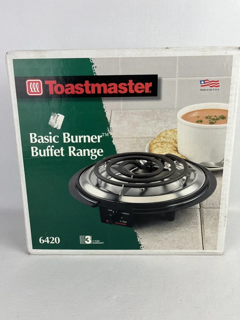 TOASTMASTER BASIC BURNER Single Burner Buffet Range #6420 Hot Plate ...