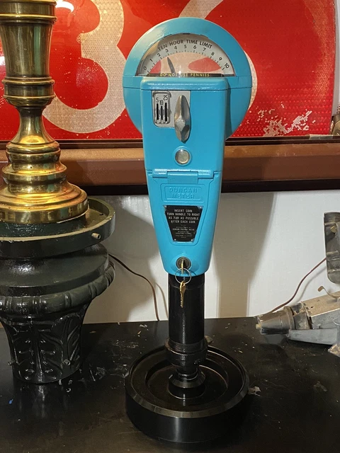 VINTAGE DUNCAN 60 Parking Meter And Key And Locking Coin Cup, Working £ ...