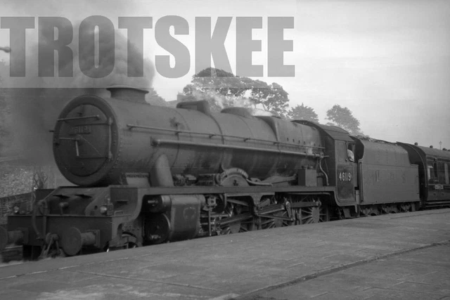 LARGER NEGATIVE BR British Railways Steam Loco 46119 Class 6P Lancaster ...