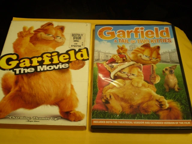(2) GARFIELD LIVE Action Movie DVD Lot: Garfield & A Tail of Two ...
