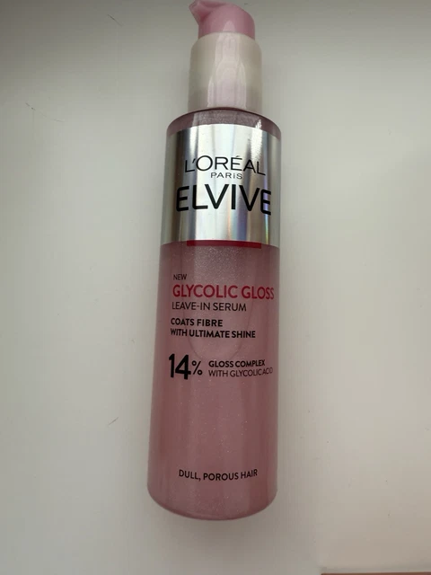 L’ORÉAL PARIS ELVIVE Glycolic Gloss Leave-In Serum for Dry Dull Hair with Shine £11.12 - PicClick UK
