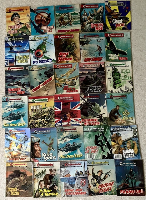 X30 COMMANDO COMICS mostly 1960s & 70s Rare Early Issues Job Lot Batch ...