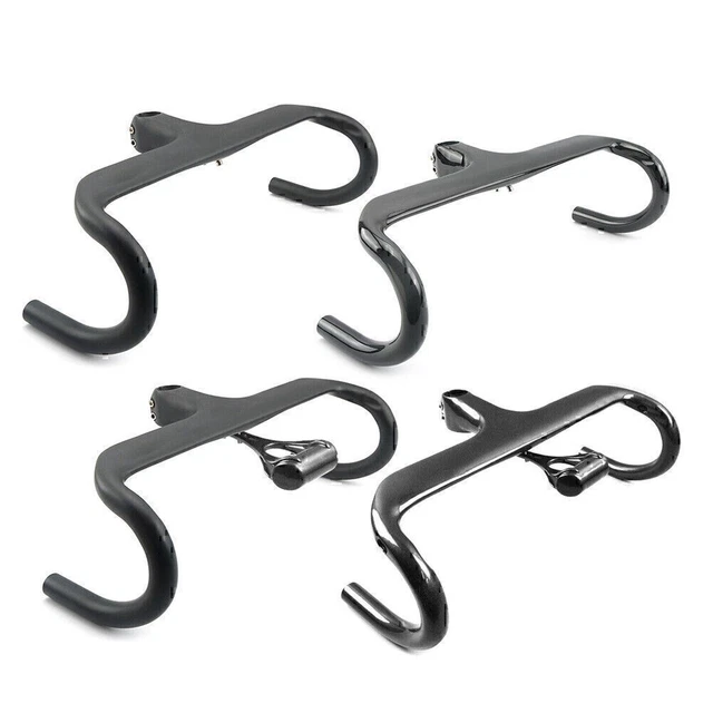 UD CARBON FIBER Road Bike Integrated Bar Stem Bicycle Handlebar 400/420/440mm Ne $156.15 ...