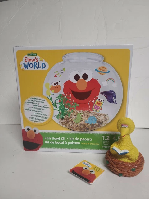 REAL LIFE SESAME Street Elmo & Dorothy Fish Tank Kit & Big Bird ...