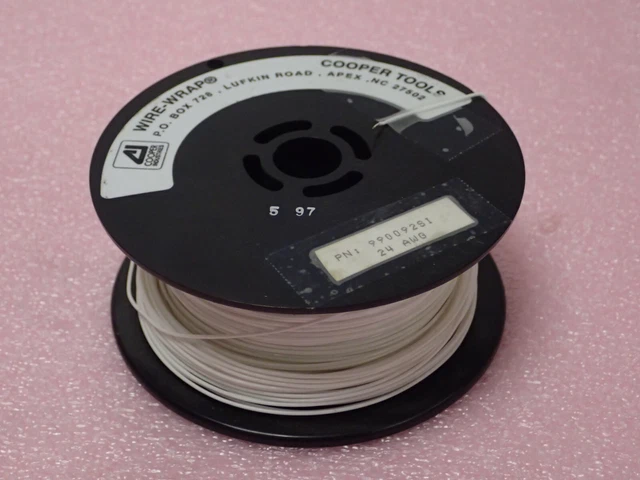 COOPER WIRE-WRAP 990092SI 24 Awg Hook-Up Silver Plated Copper White ...