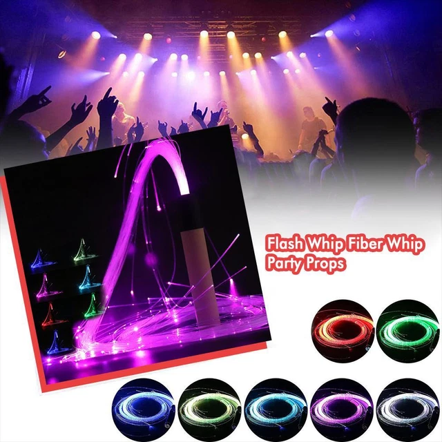 RGB LED FIBER Optic Whip-360° Swivel Bright Light Up Pa GX Rave Toy ...