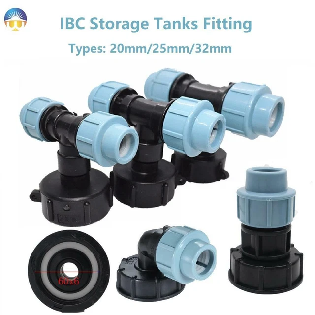 20MM 25MM 32MM IBC Tank Reducing Adapter Elbow / Straight /Three-way ...