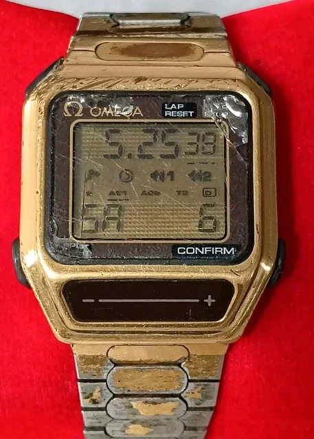 VINTAGE OMEGA SEAMASTER Sensor Quartz 1980's Cal. 1640 Gold Plated Men ...