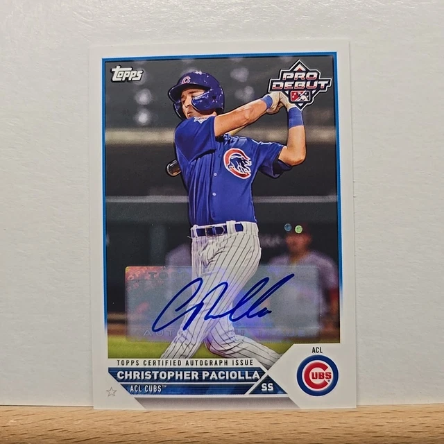 2023 PRO DEBUT Baseball Christopher Paciolla Pro Debut Autographe AUTO ...