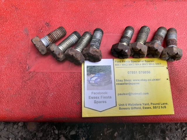 FORD FIESTA MK6 REAR STUB AXLE DRUM BOLTS BACK PLATE 2002 to 2008 SET ...